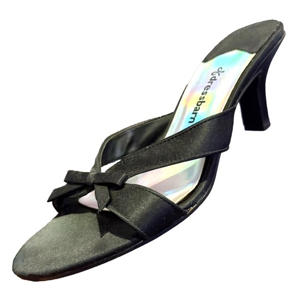 dressbarn | Shoes | Vintage Y2k Dress Barn Satin Black Kitten Heels ...